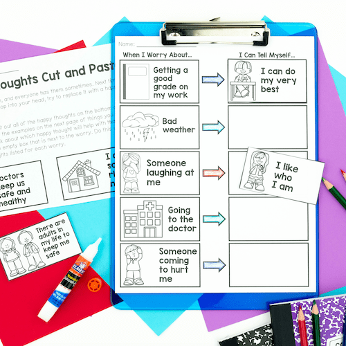 Worry And Anxiety Interactive Notebook Activities