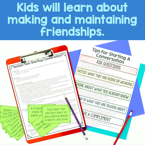 Friendship Skills Small Group Counseling Plan
