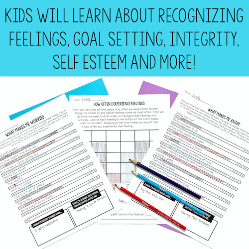 Self Esteem Worksheets For Elementary Kids