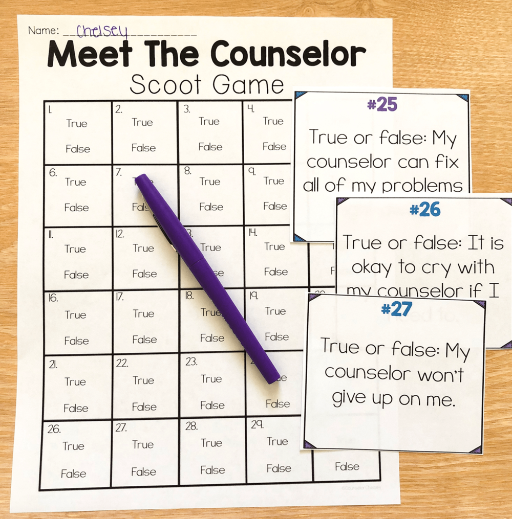 Meet The Counselor Google Slides Game - Back To School Counseling Activity