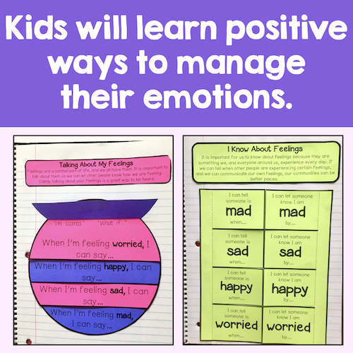 Self-Regulation Interactive Notebook Activities For Kids