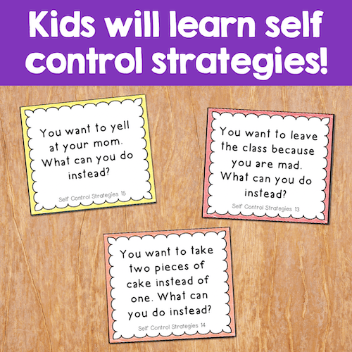 Self Control Worksheets And Posters