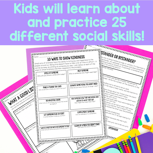 Relationship Skills SEL Worksheets For Kids