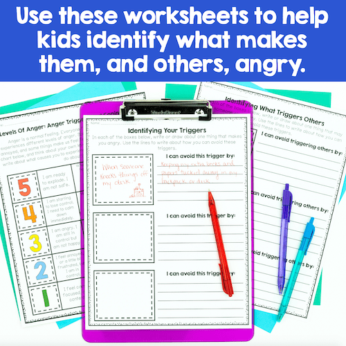 Anger Management Worksheets For Kids