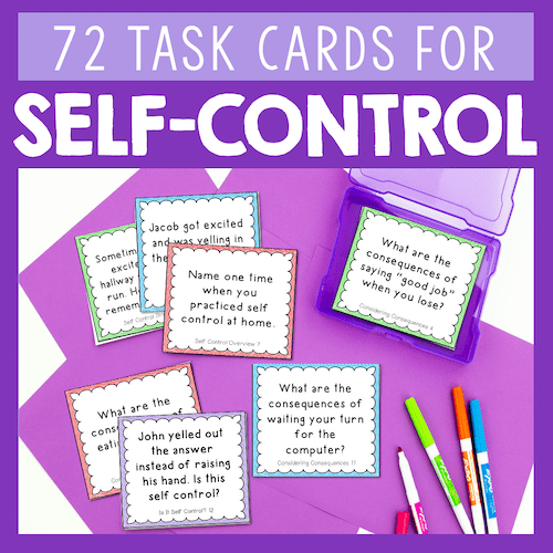Self Control Chart & Activities To Help Kids With Blurting Out