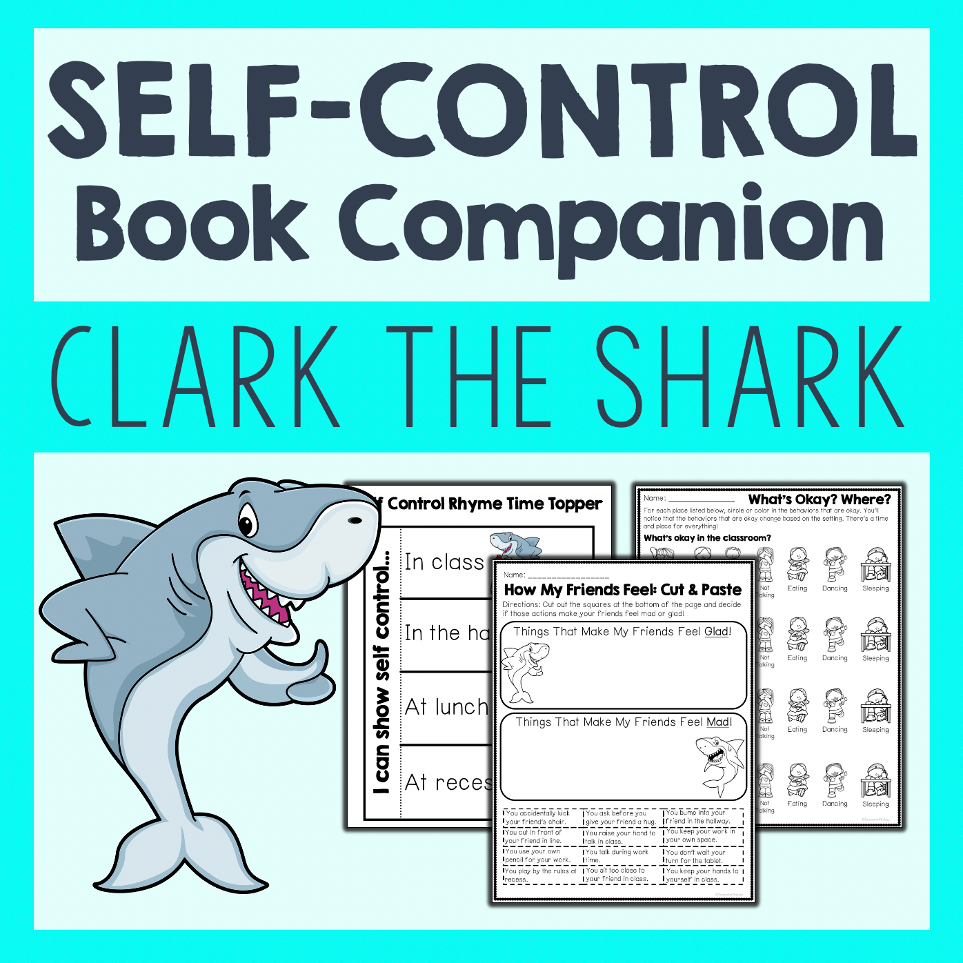 Self Control Read Aloud Activities: Clark The Shark