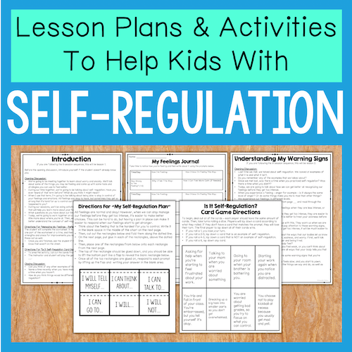 Self Regulation Foldable Activities For Kids