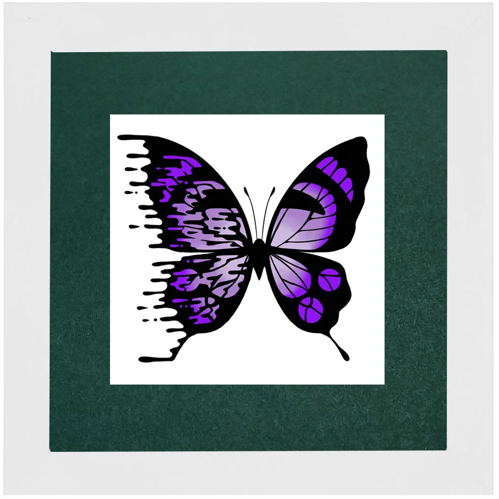 Purple Butterfly Frame