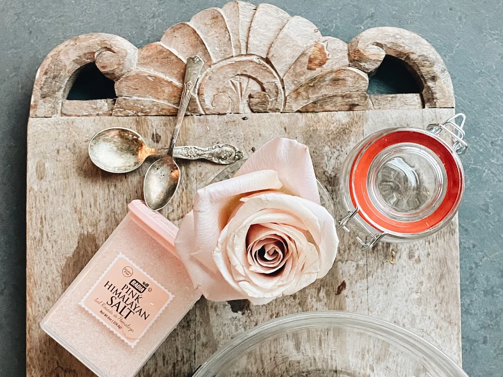 Create Your Own Pink Sea Salt Scrub