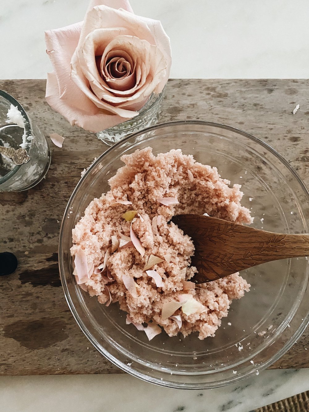 Create Your Own Pink Sea Salt Scrub