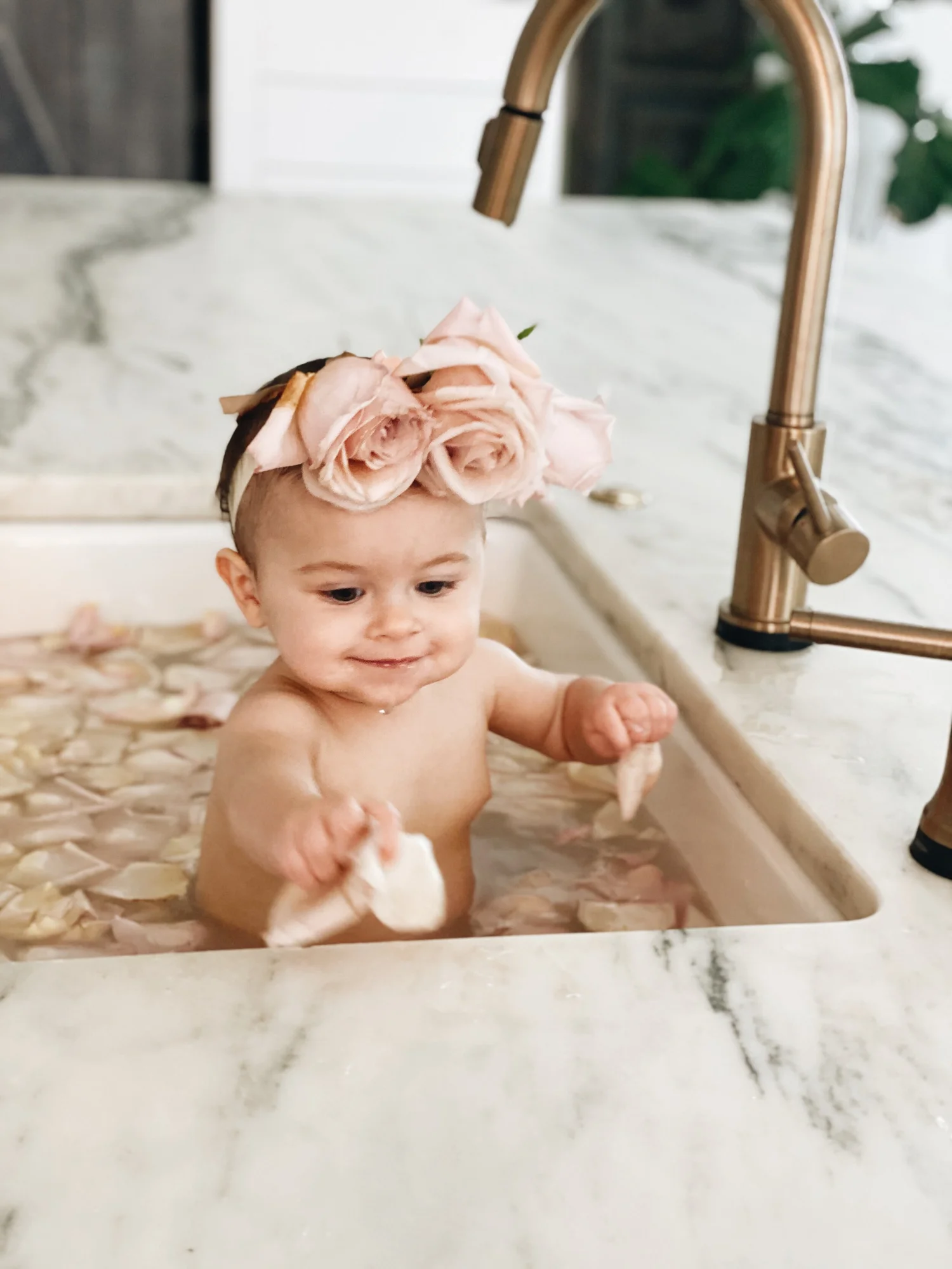 Natural Rose Milk Bath for Babys