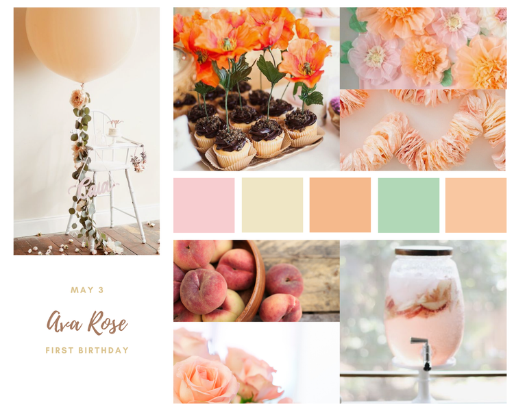 Peach themed birthday party - Azure Farm