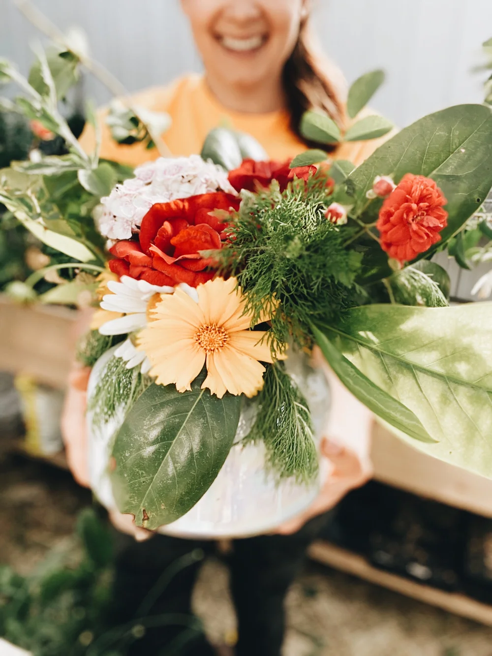 Farm Spring Floral arrangement