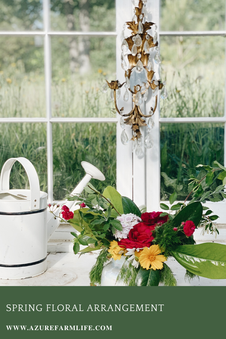 Farm Spring Floral arrangement