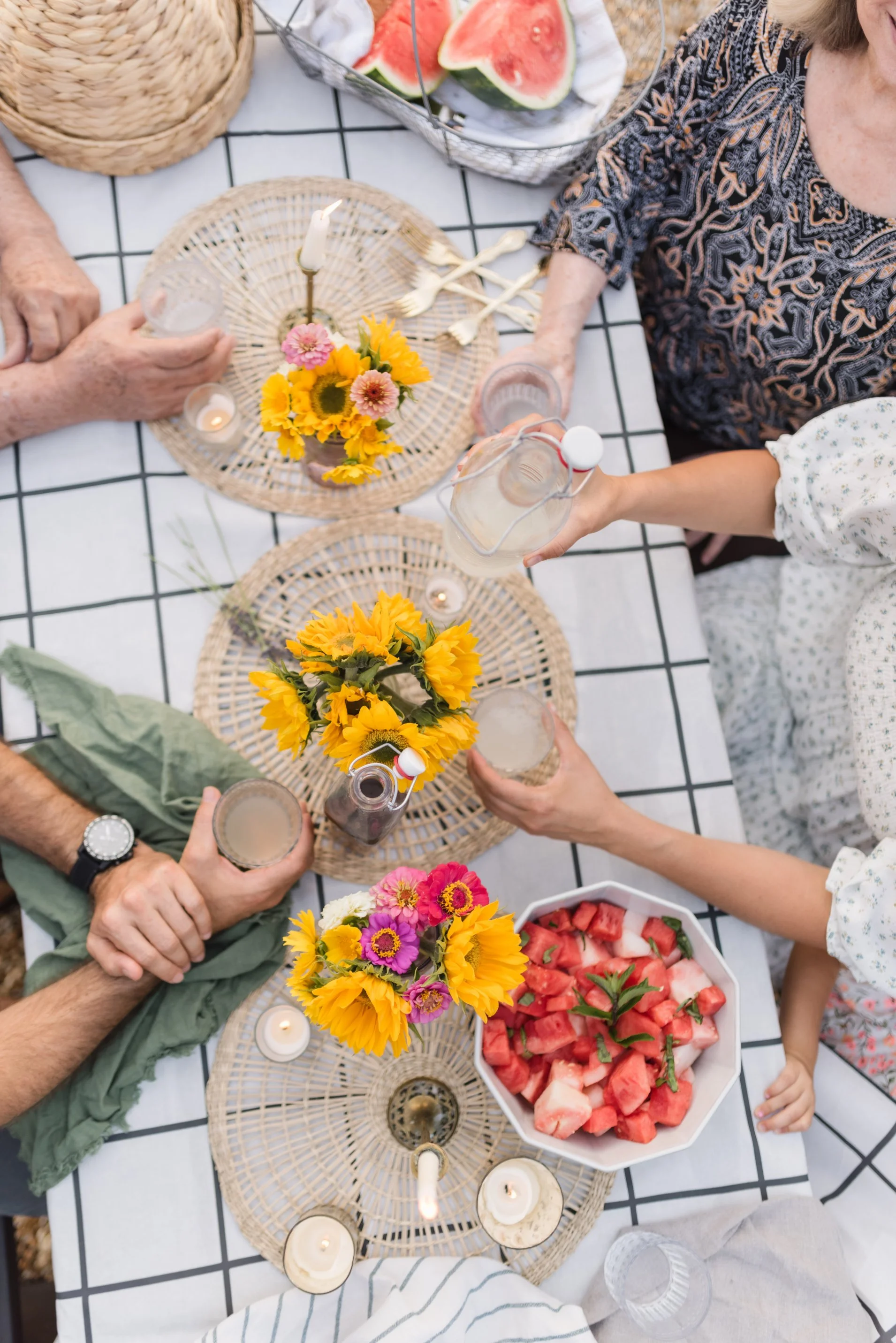 An End-of-Summer Garden Dinner With A Sweet Watermelon Salad