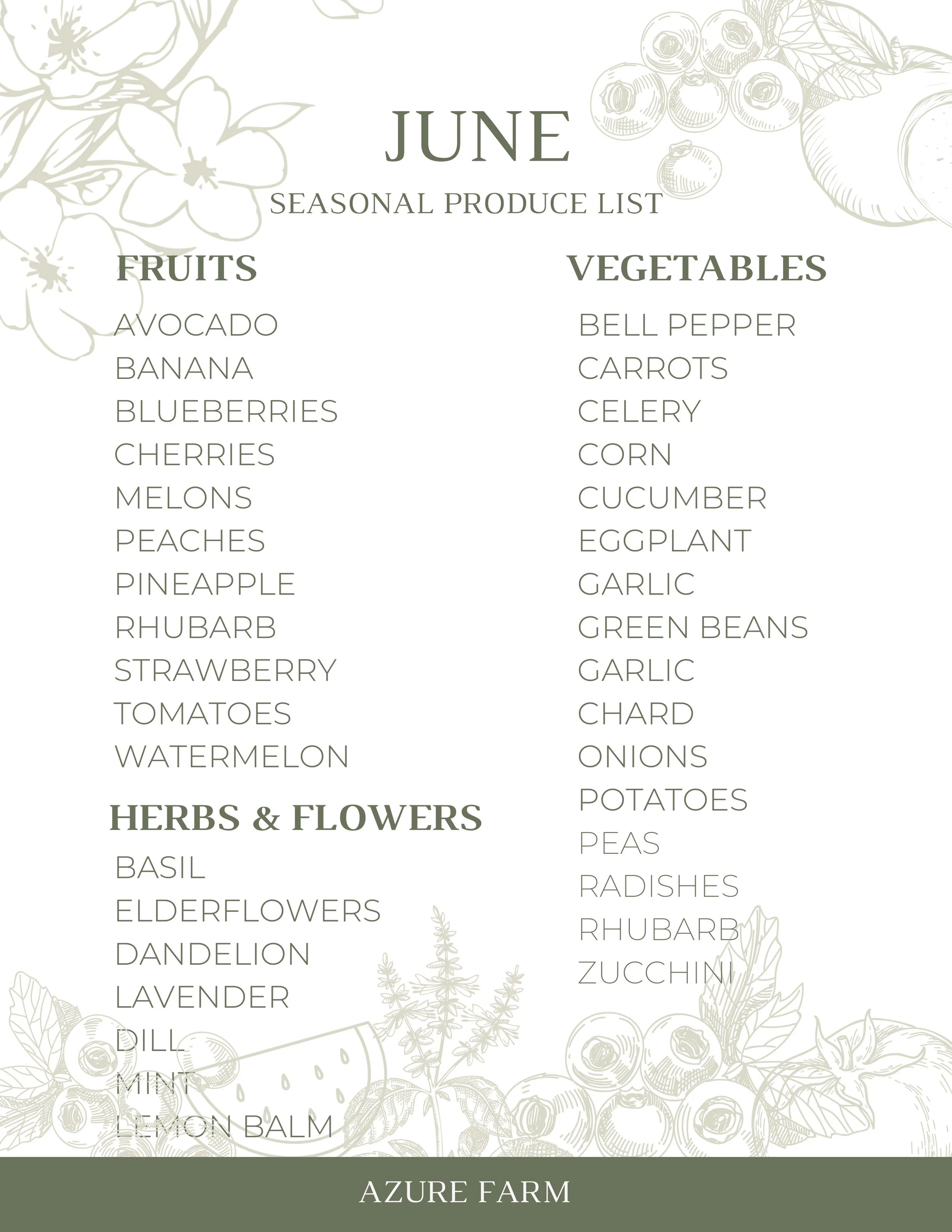 June Produce Guide Seattle In Season: Seattle's Monthly Produce Guide