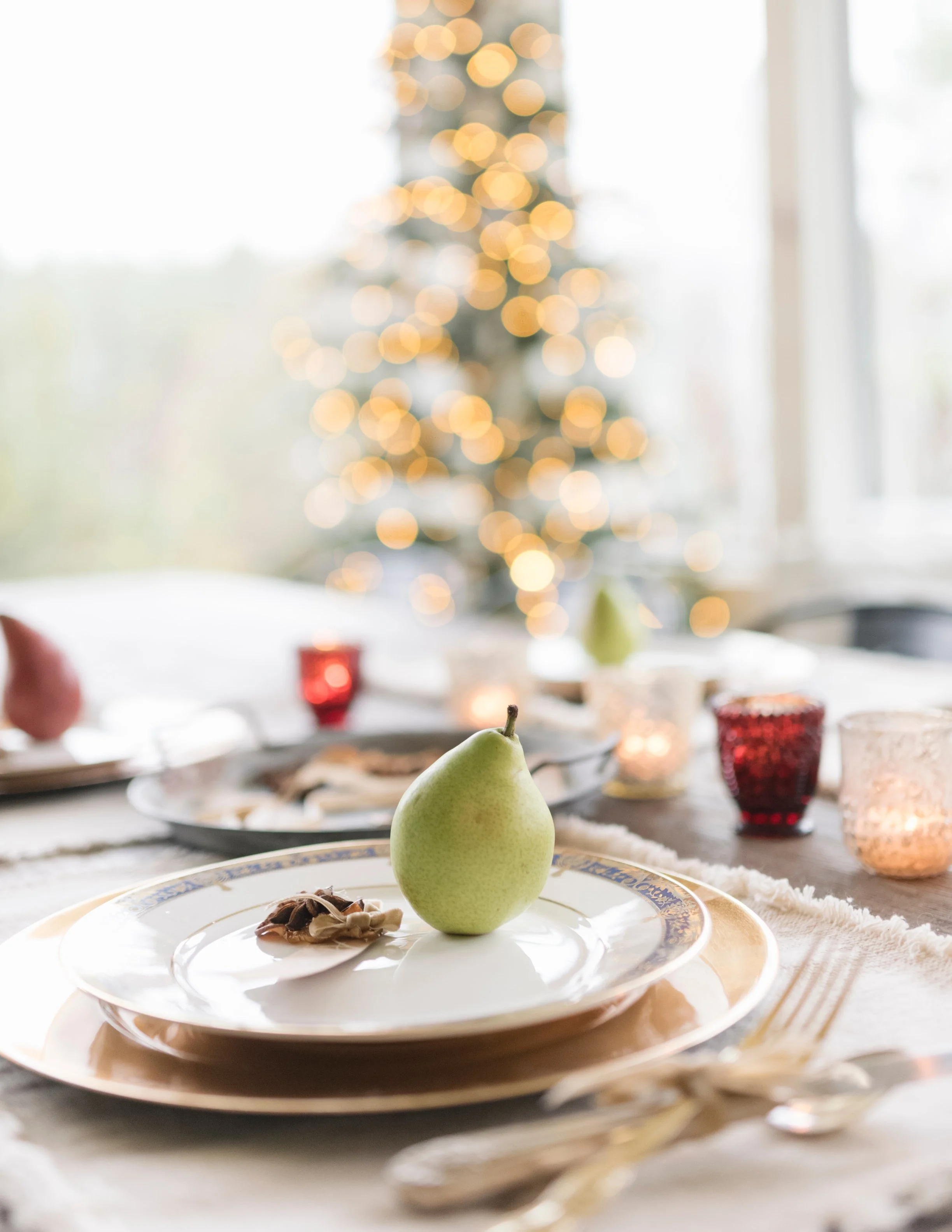 A Simple Yet Elegant Holiday Table With Winter's Harvest-Pears - Azure Farm