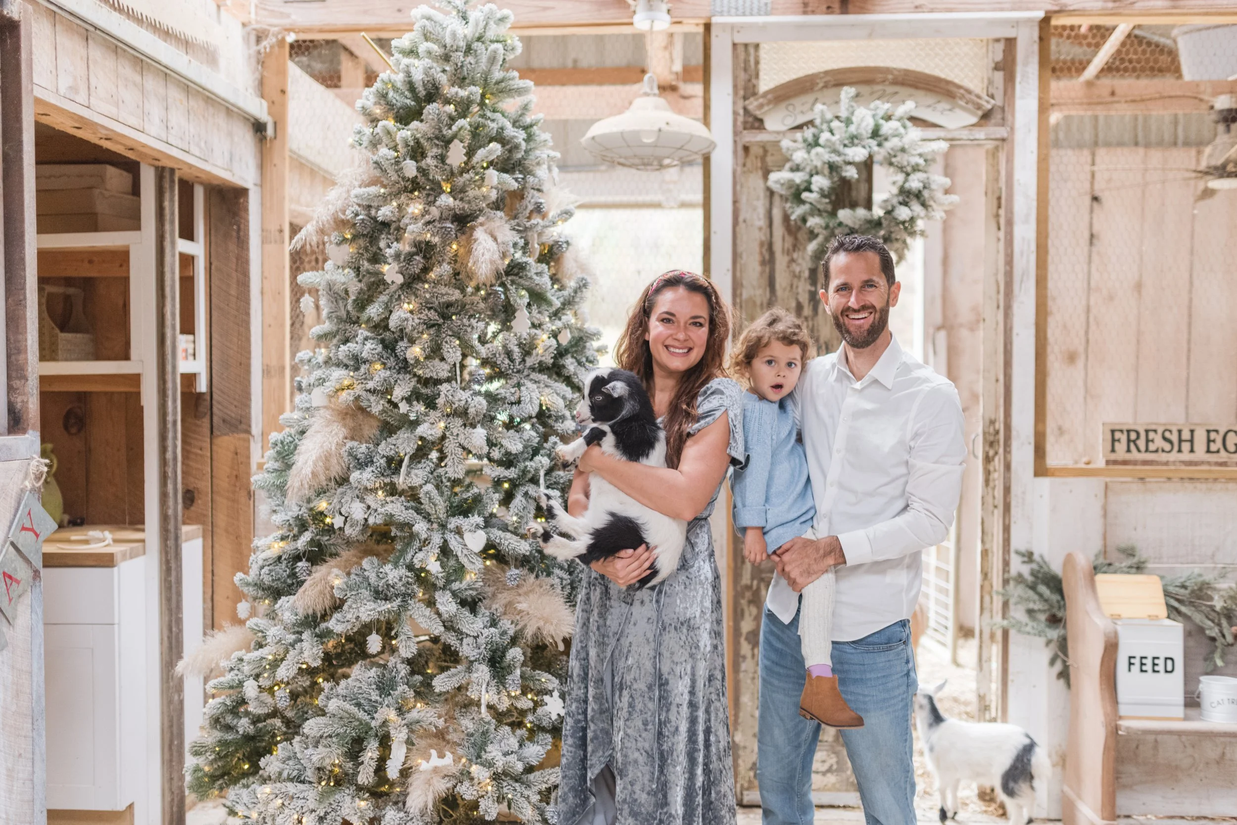 A Farm-Themed Christmas Tree With Handmade Ornaments