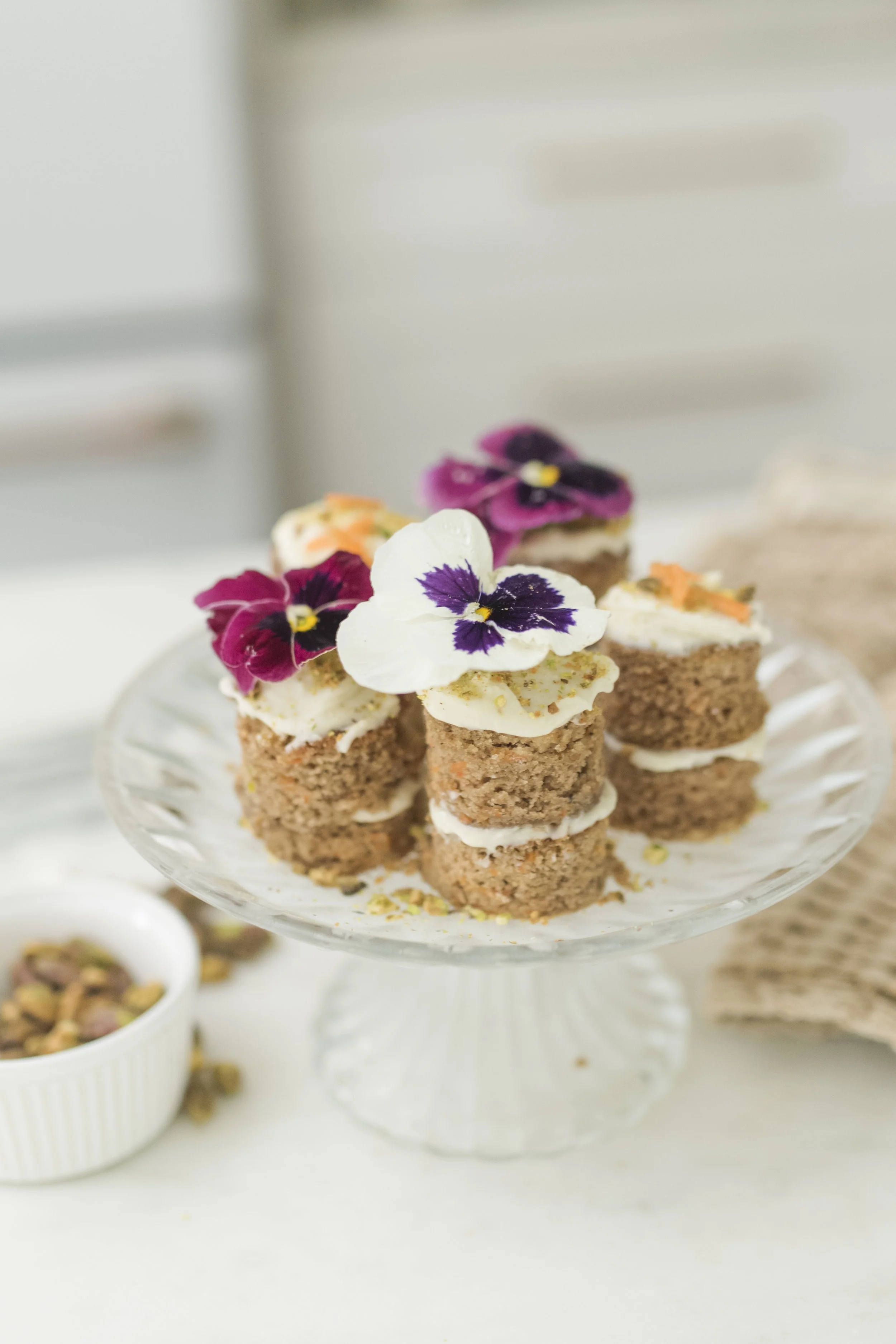 Mini Strawberry Carrot Cakes With Cream Cheese Frosting