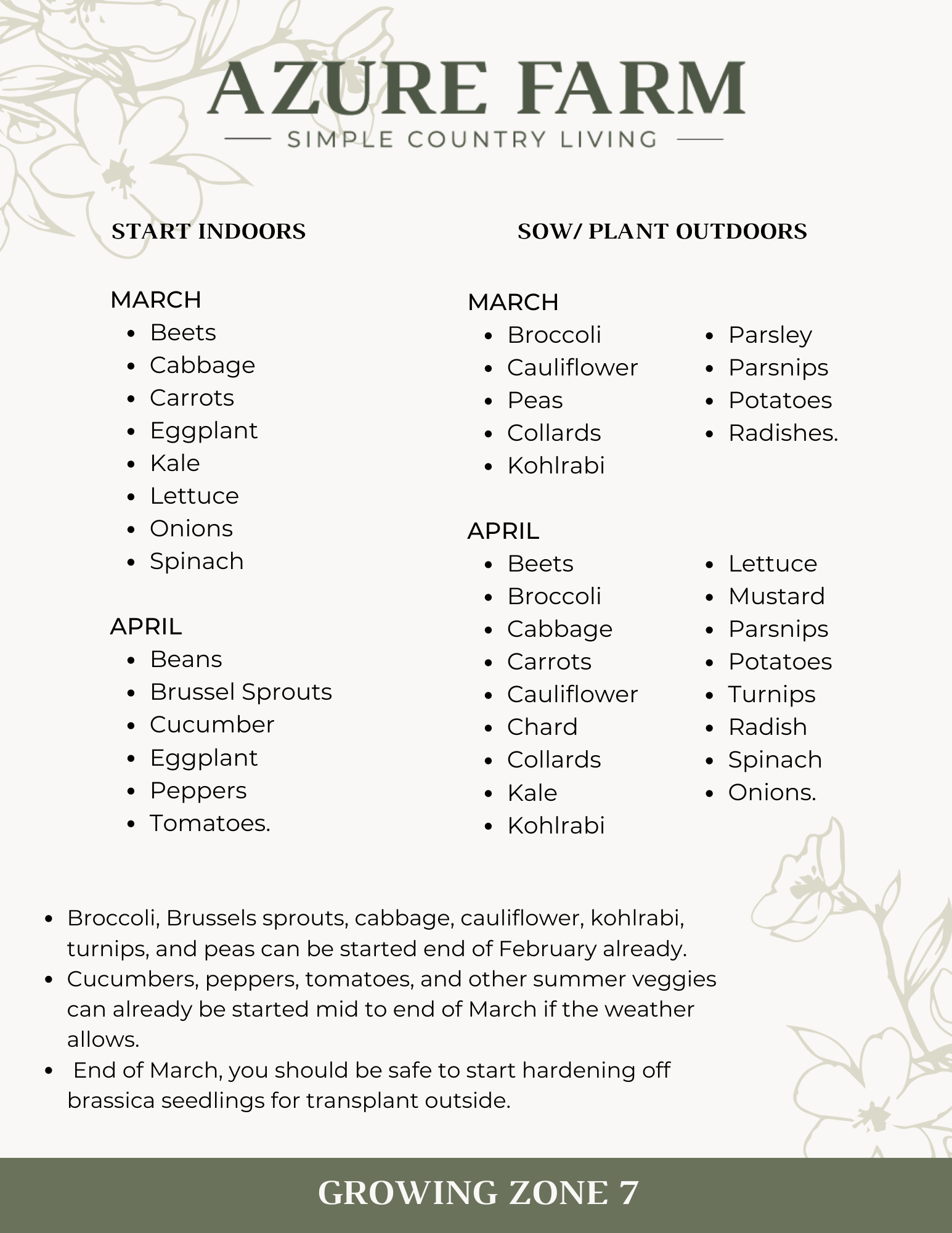 Seeds To Start In March And April