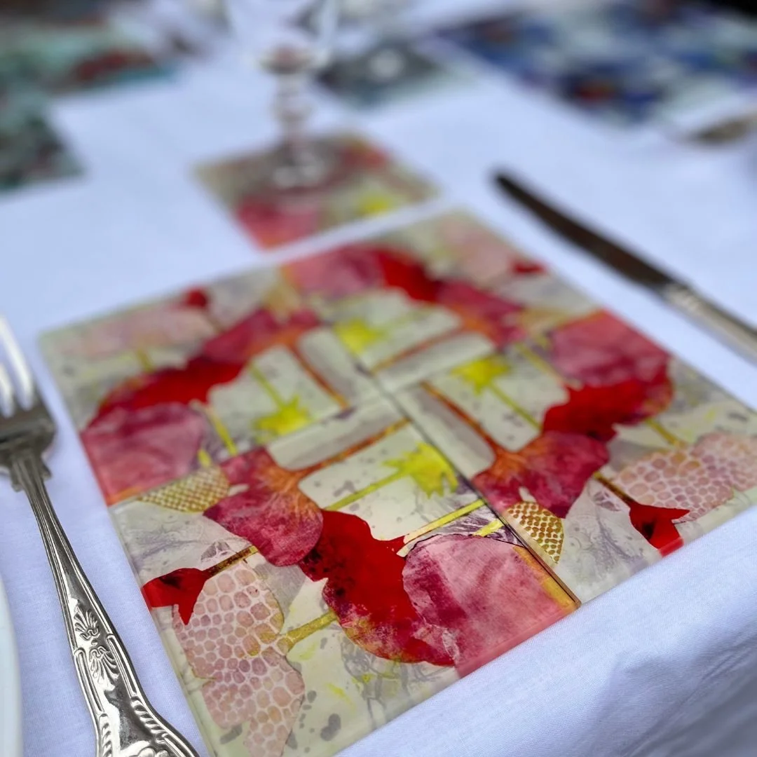 Spot The Red | Pair of Glass Coasters — Carol Nunan