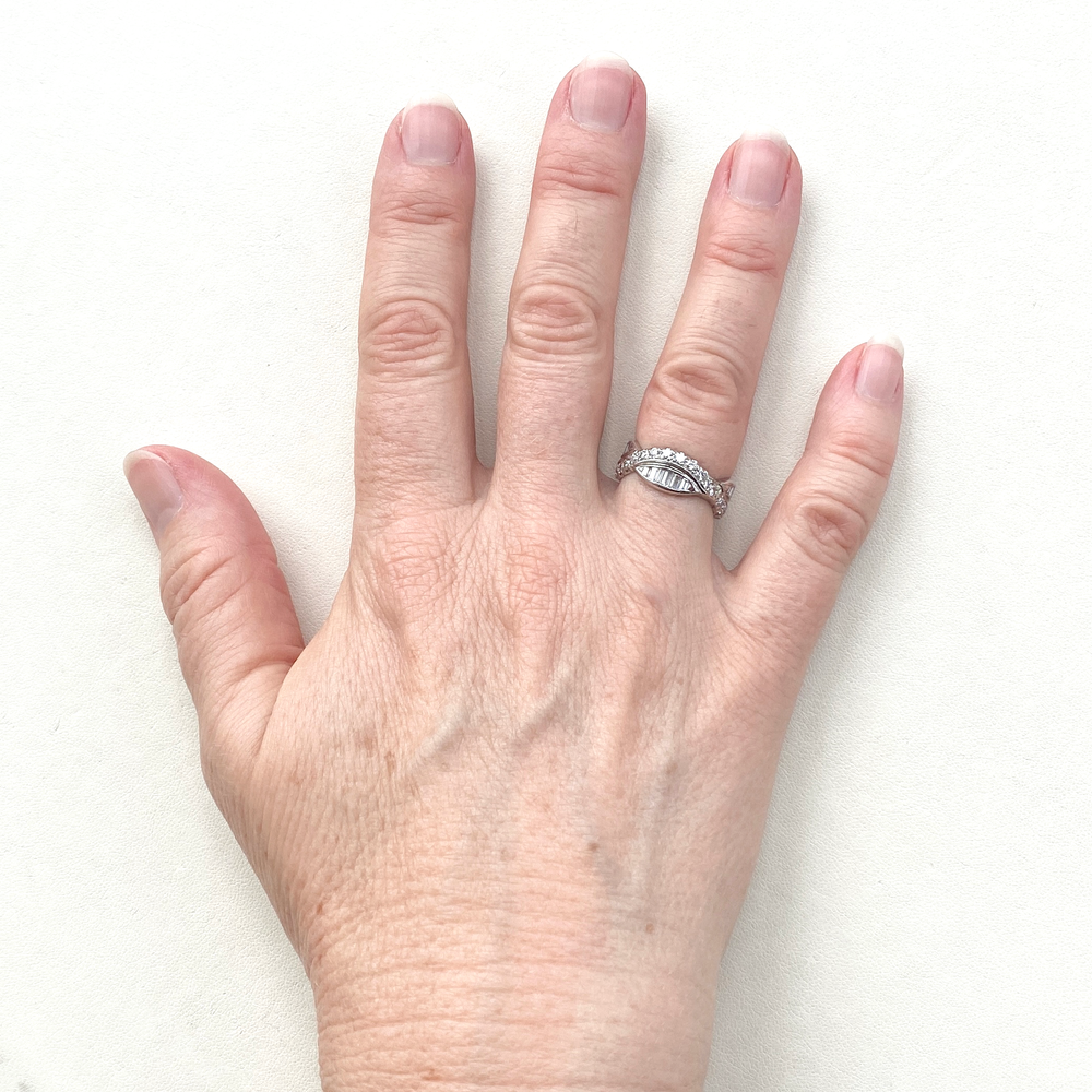 Diamond Eternity Ring On Finger
