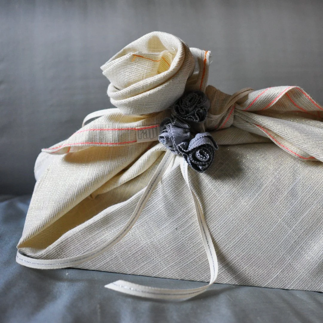 Rapt fabric gift wrap neutral starter set — rapt giftwrap