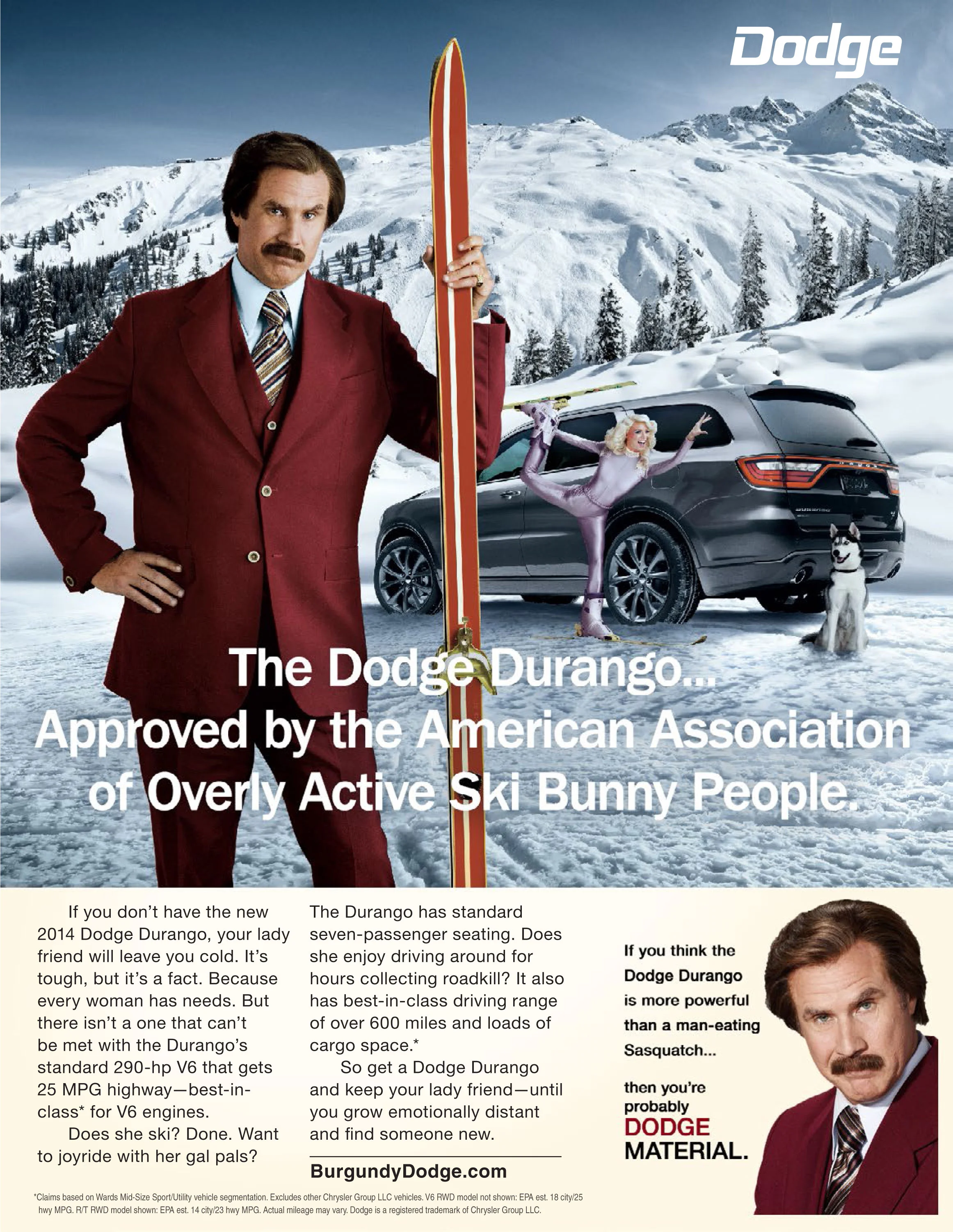 Dodge Ron Burgundy Horse