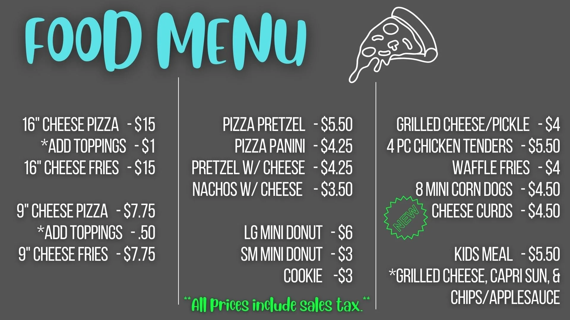 Food and Drink — Sawmill Adventure Park