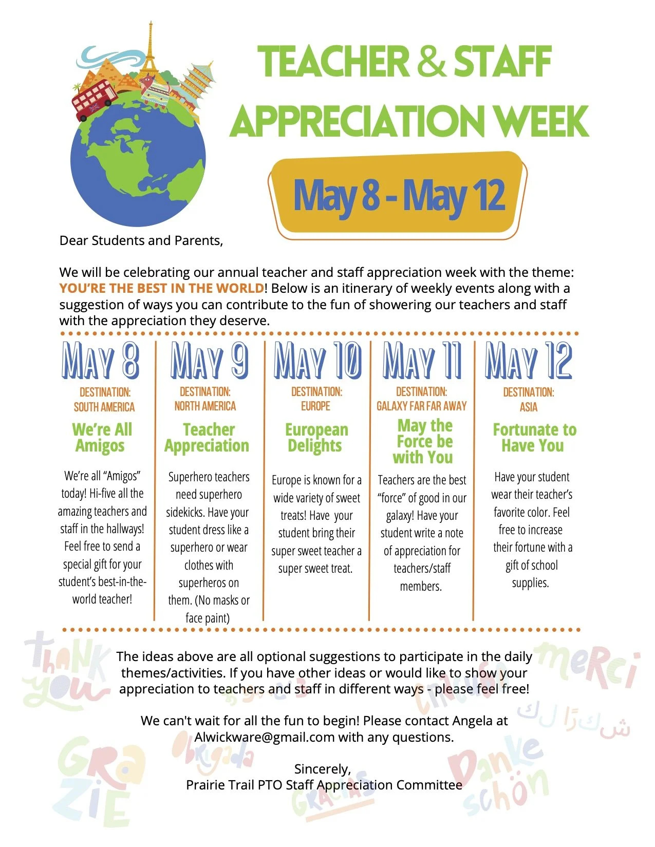 Teacher And Staff Appreciation Week 2022