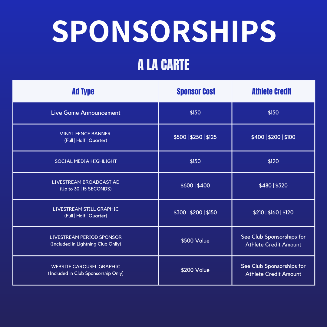 Sponsorships & Ads — Evangel Athletics