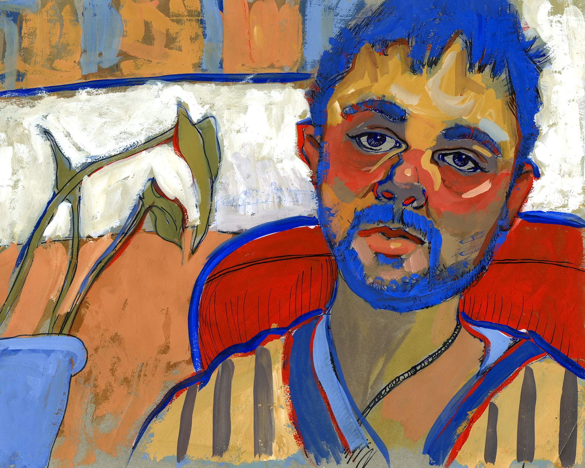 Schizophrenic Artist Self Portrait