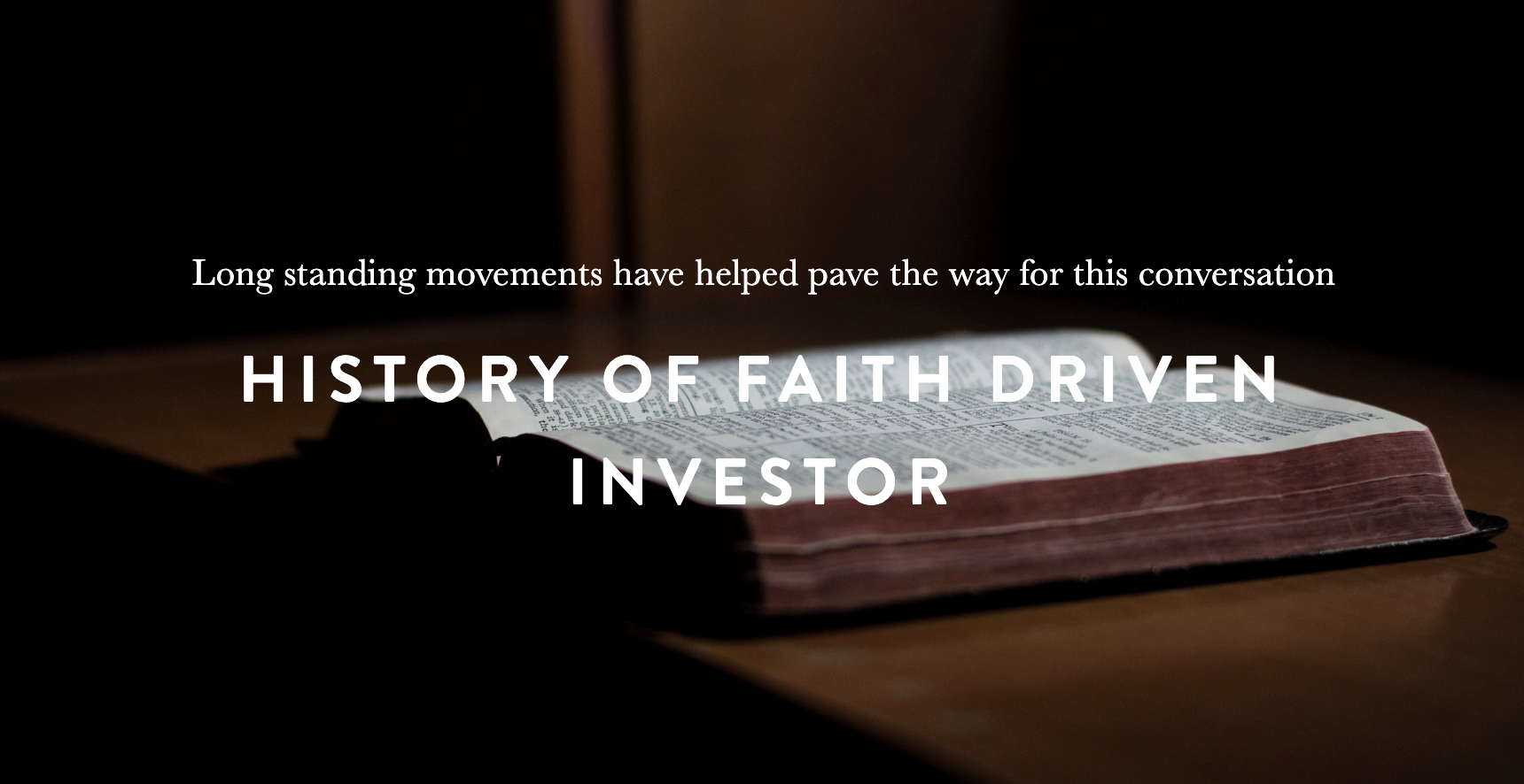 Faith Driven Investor