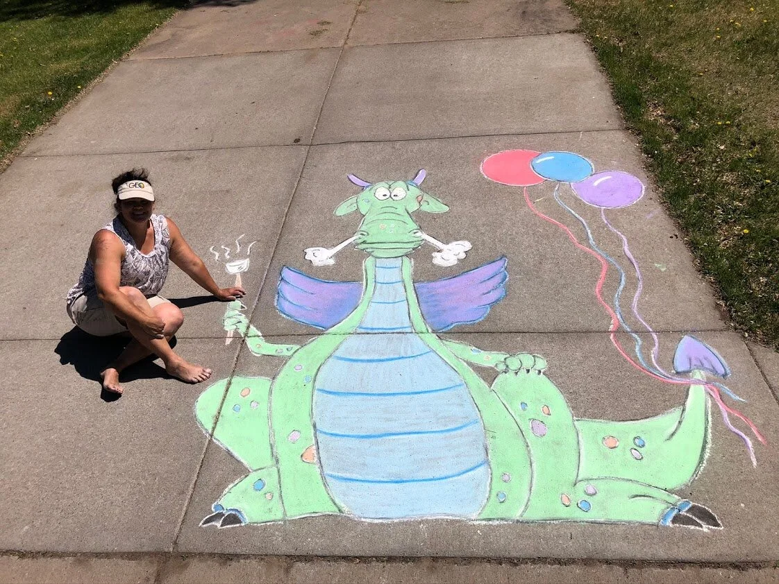 Easy Sidewalk Chalk Drawings