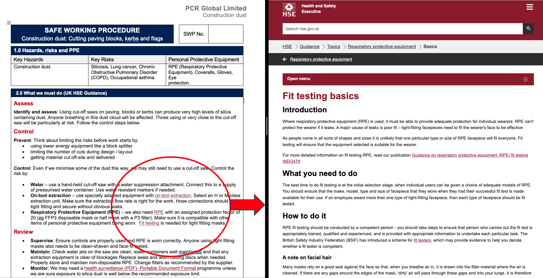 PCR Global | Construction Dust Pack | MS Word