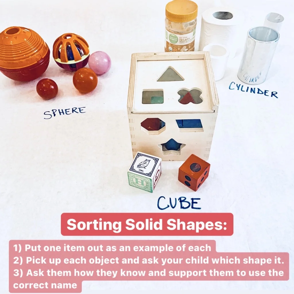 3D Shape Sort — Counting With Kids | Early Math Help