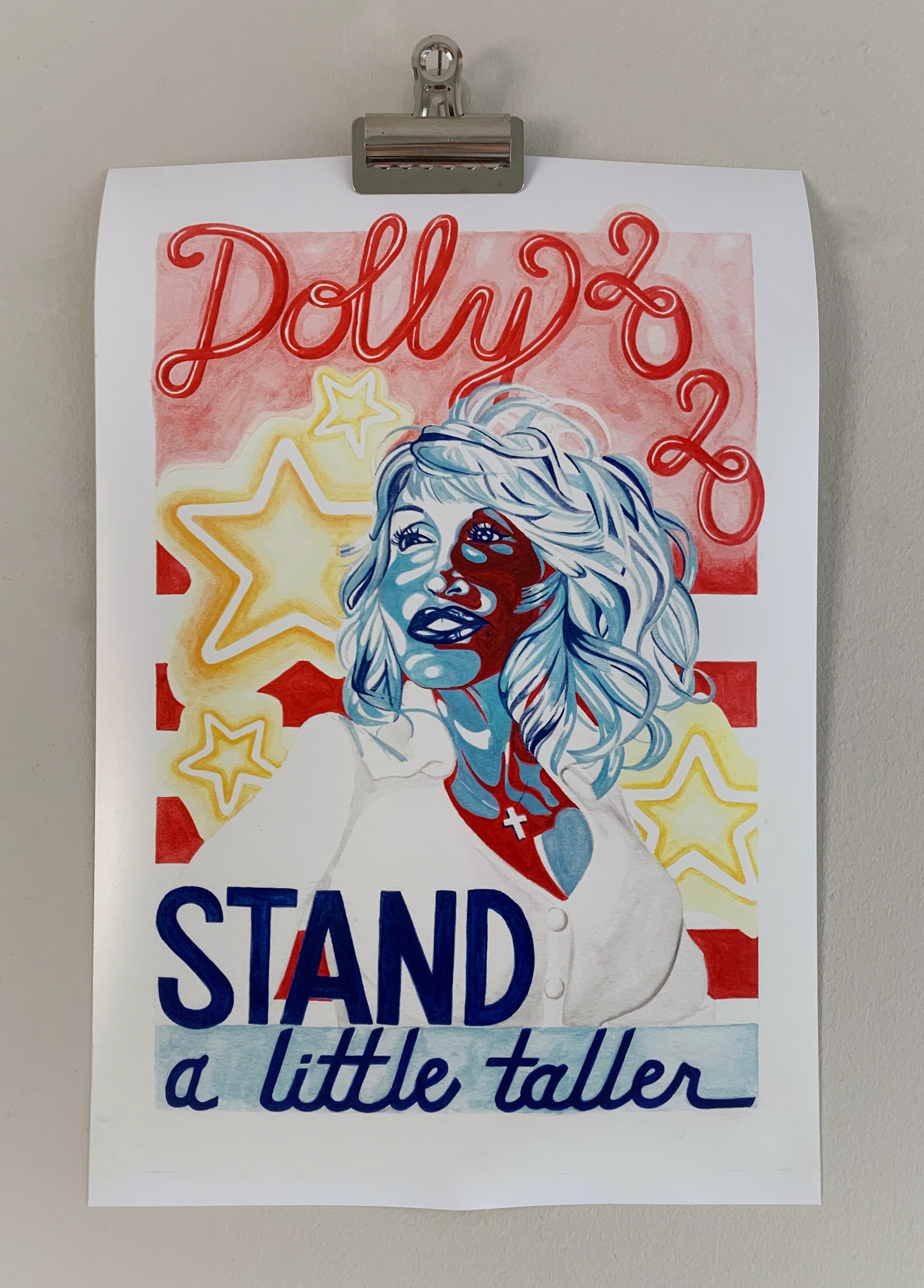 DOLLY PARTON 2020 CAMPAIGN POSTER PRINT — Ashley Blazer Art