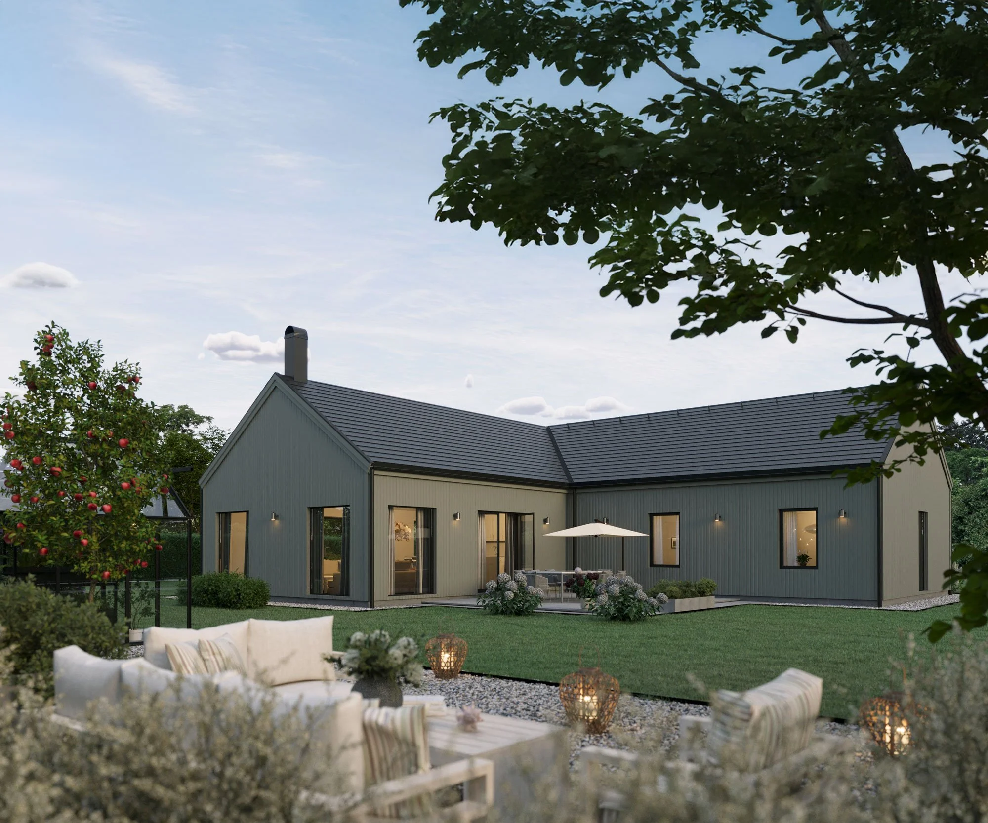 Villa Svalnäs ett vinkelhus med stor charm — VårgårdaHus