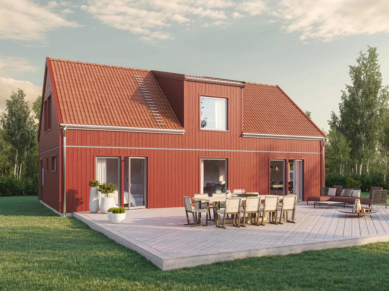 Bygga hus - Villa Nygård i skandinavisk stil med takkupa — VårgårdaHus
