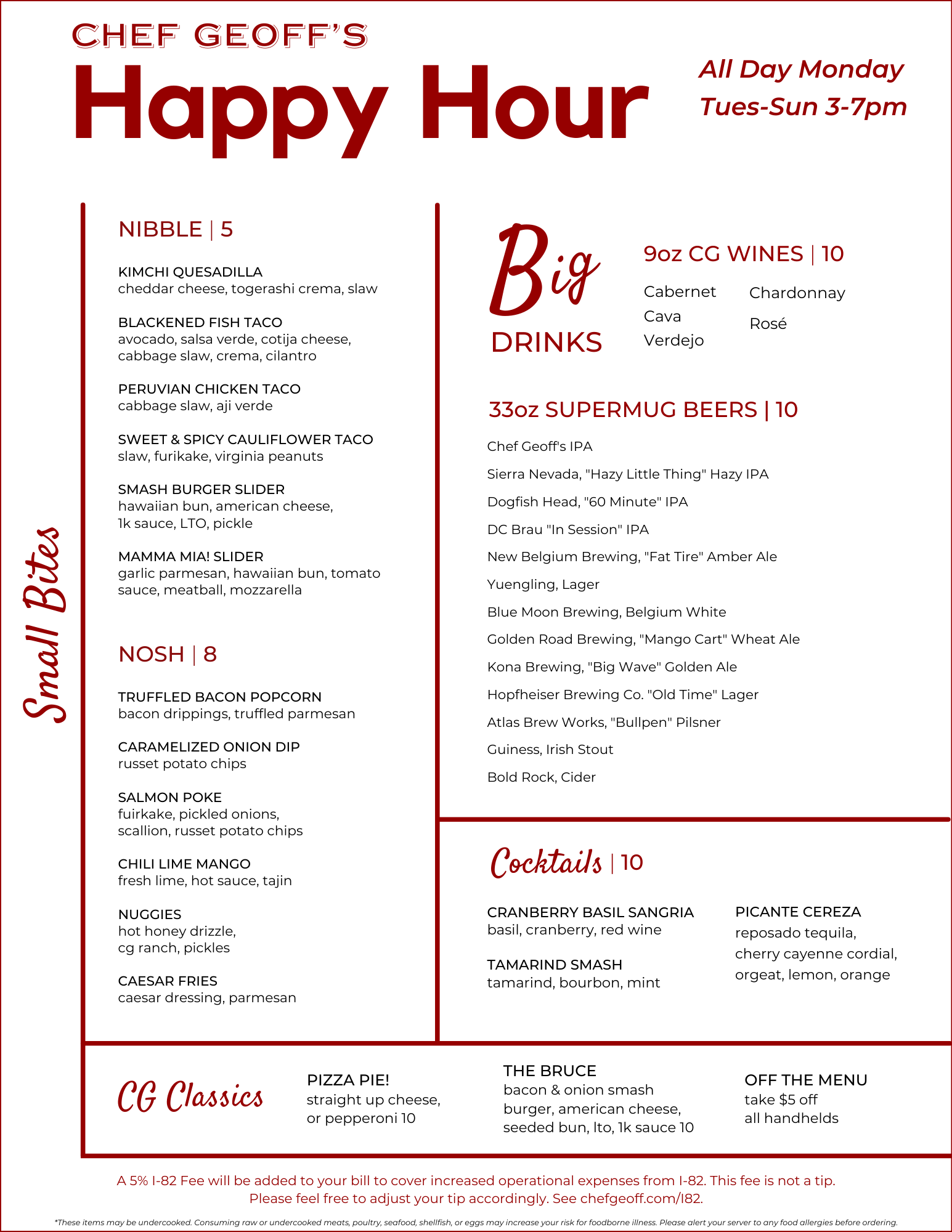 Happy Hour — Chef Geoffs