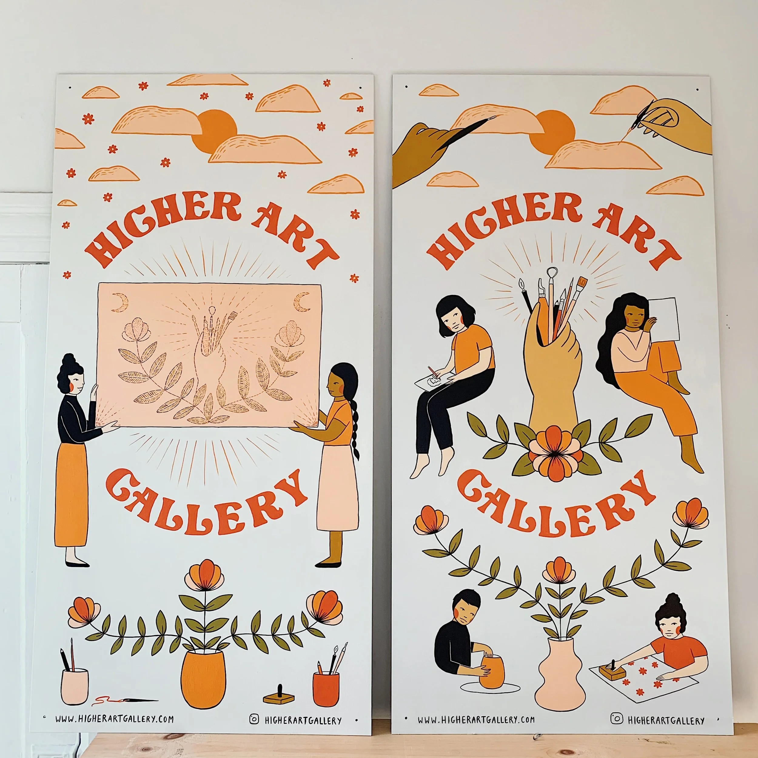 Custom Higher Art Gallery Signs — Em Randall