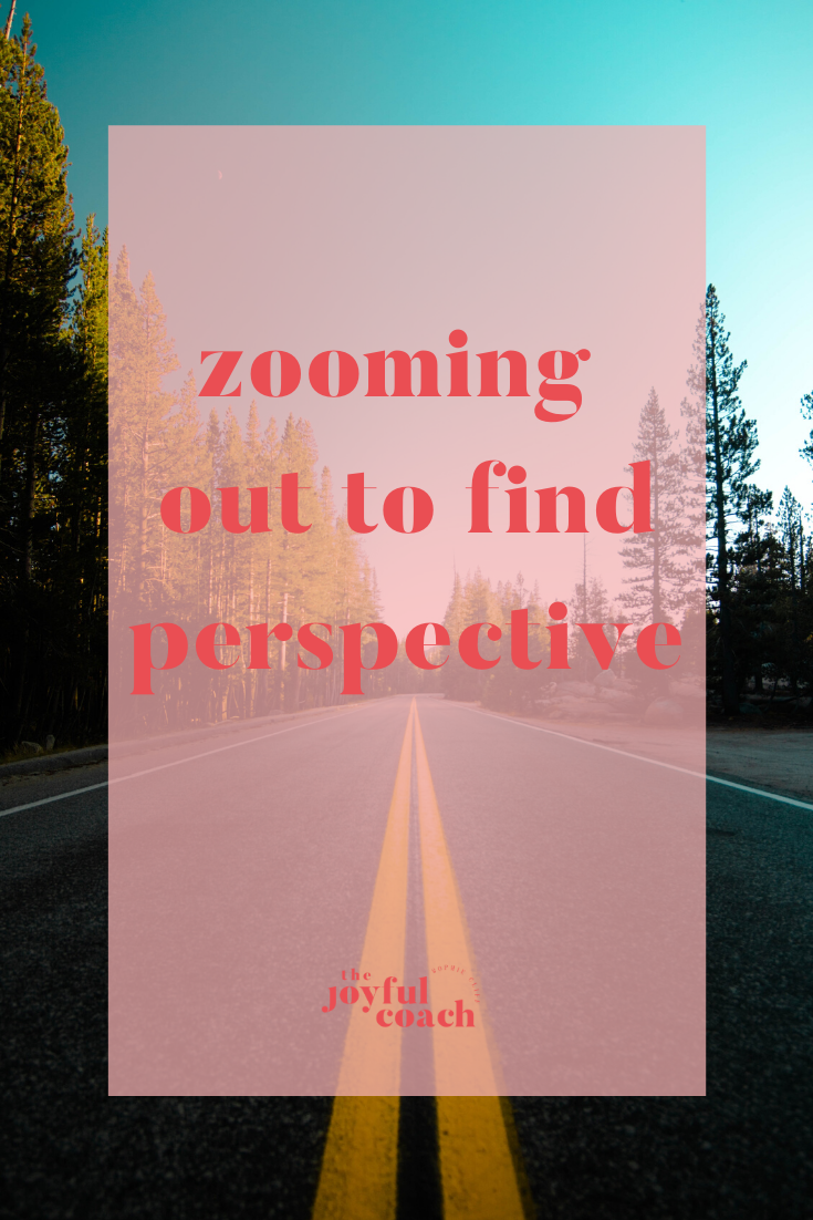 Zooming out to find perspective — Sophie Cliff