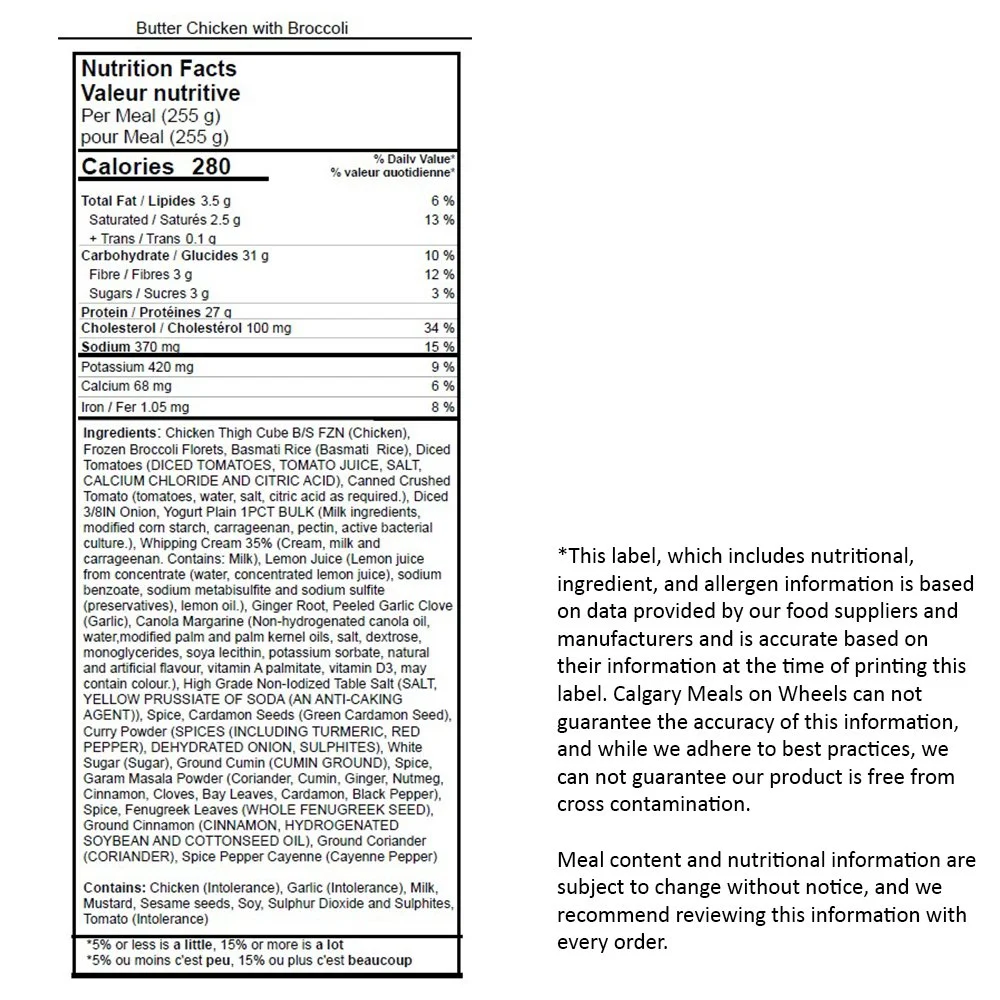 My Choice Menu — Calgary Meals On Wheels