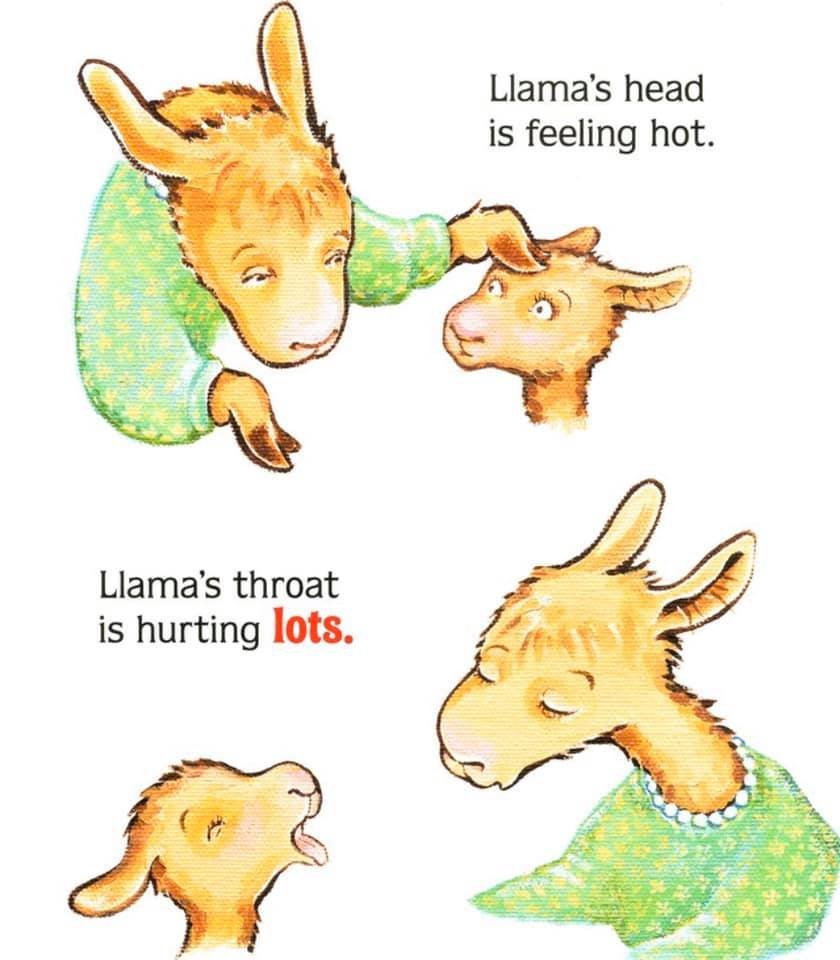 教小朋友表達身體不舒服的英文單字！跟著繪本的千百種滋味讀《Llama llama Home with Mama》