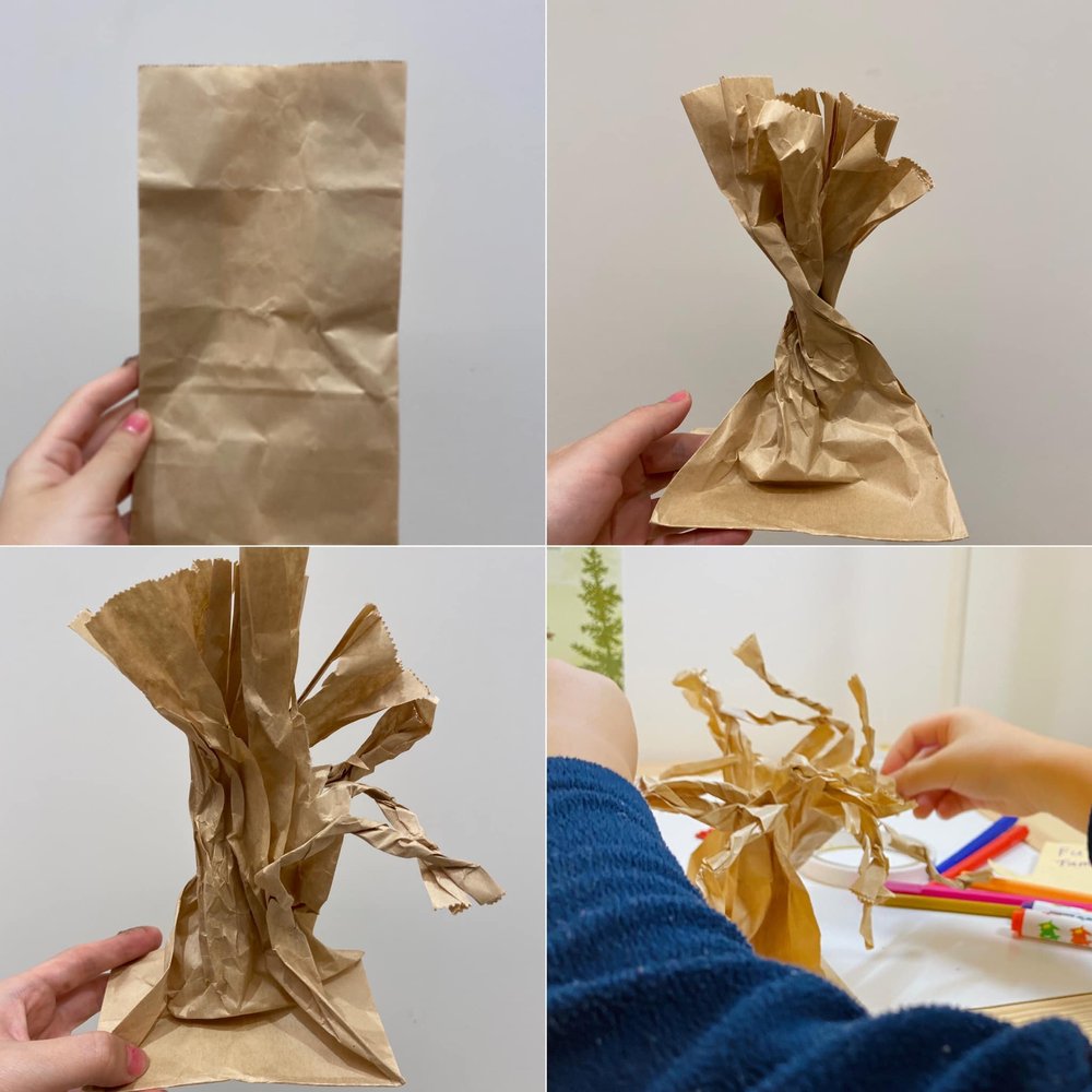 感恩節的勞作！魚寶魚媽帶小朋友用牛皮紙袋做感恩樹、學會說感謝