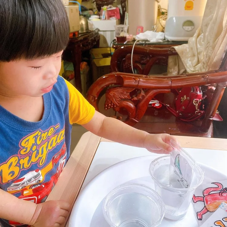 水與光的折射遊戲！跟著宸倫弟兄一起玩恐龍隱身術