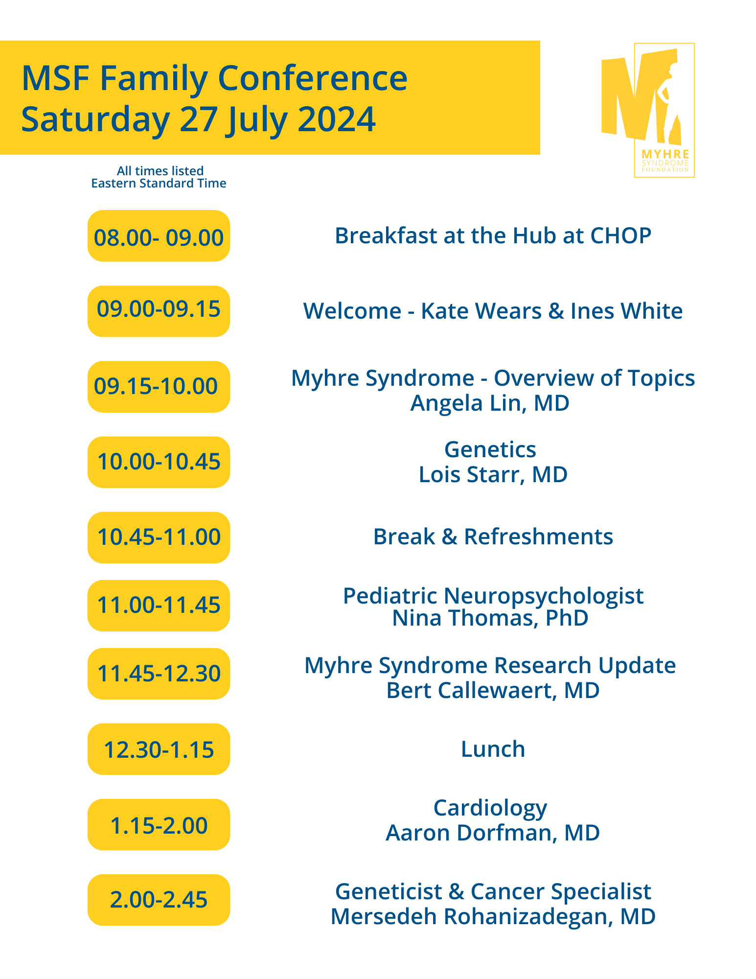 2024 Conference — Myhre Syndrome Foundation