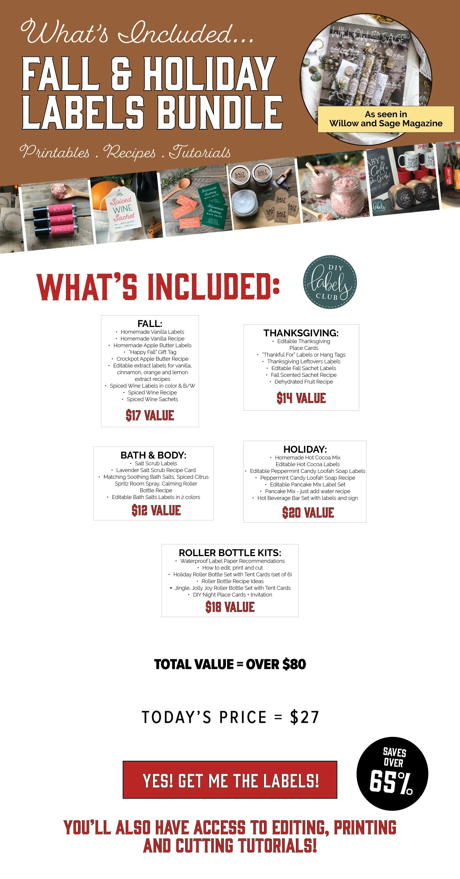 Fall & Holiday Labels Bundle — DIY Labels Club