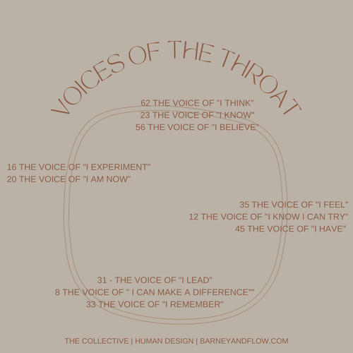 THROAT CENTER | HUMAN DESIGN — Barney + flo(w)