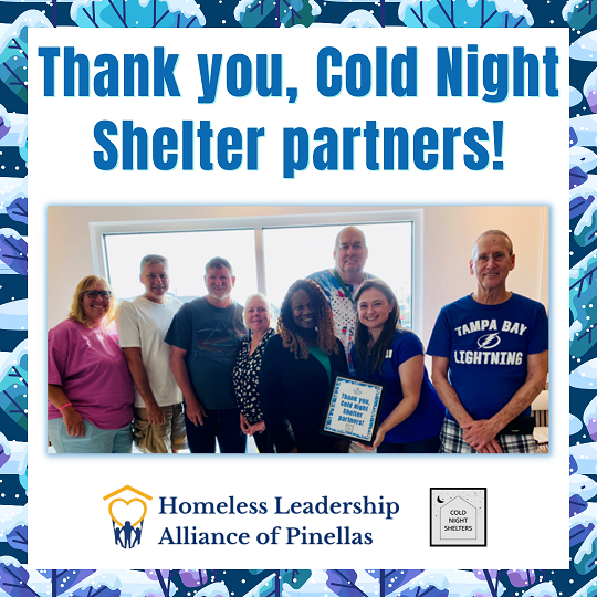 Cold Night Shelters — Homeless Leadership Alliance of Pinellas Pinellas